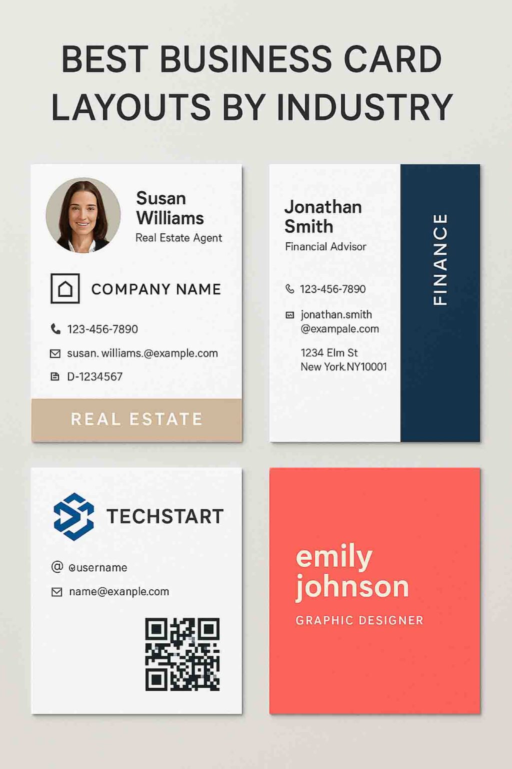 Best Business Card Layout by Industry | Design Tips by Sector